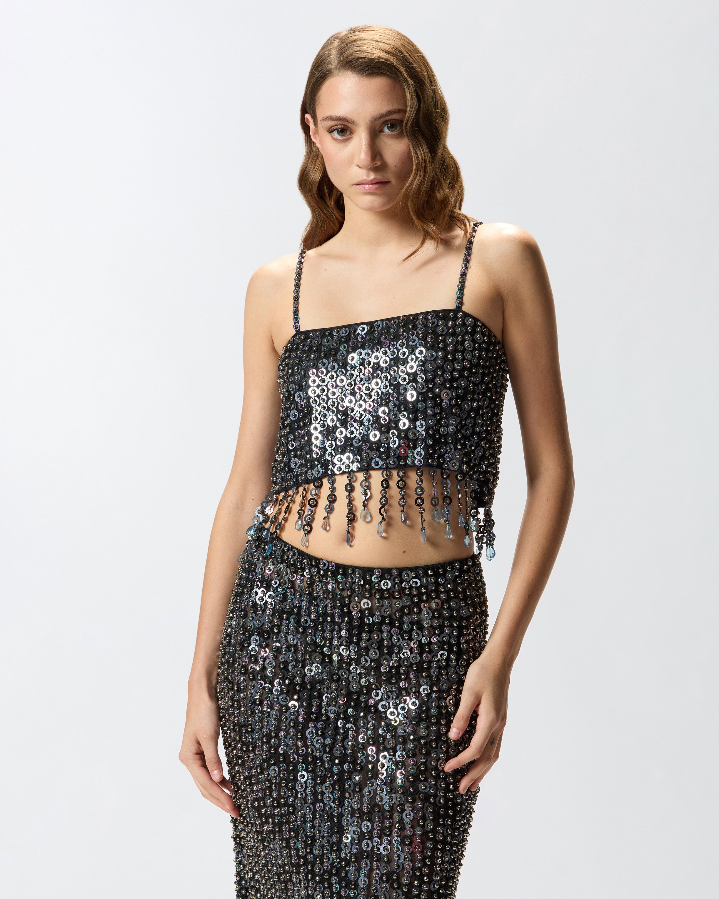 Top with sequins and crystals | Pinko