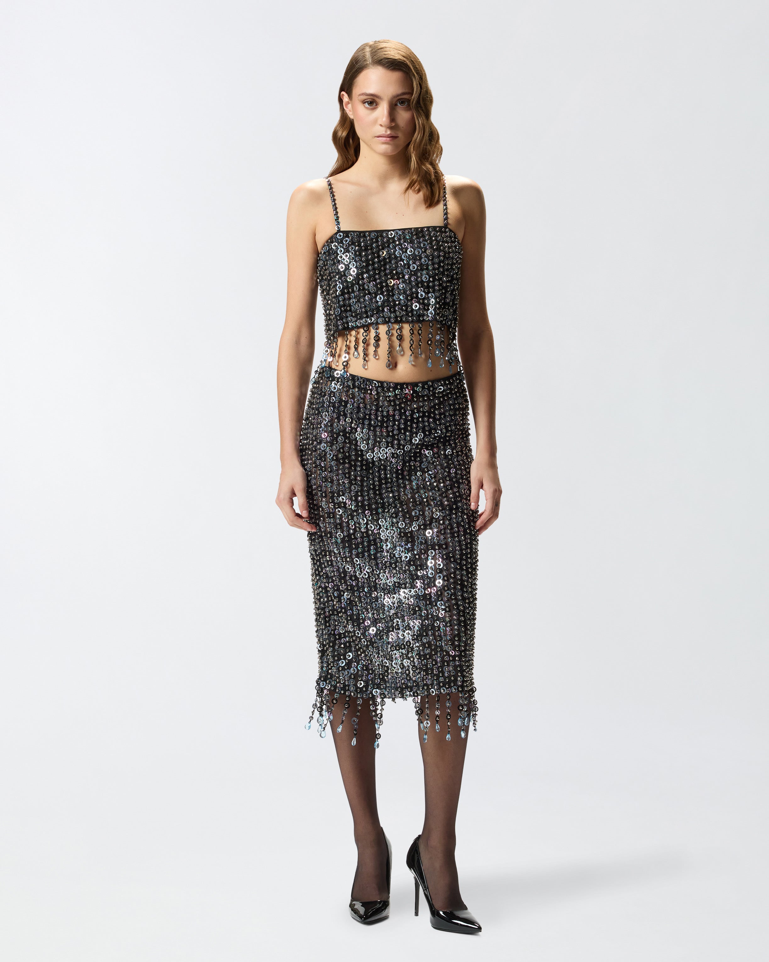 Top with sequins and crystals | Pinko