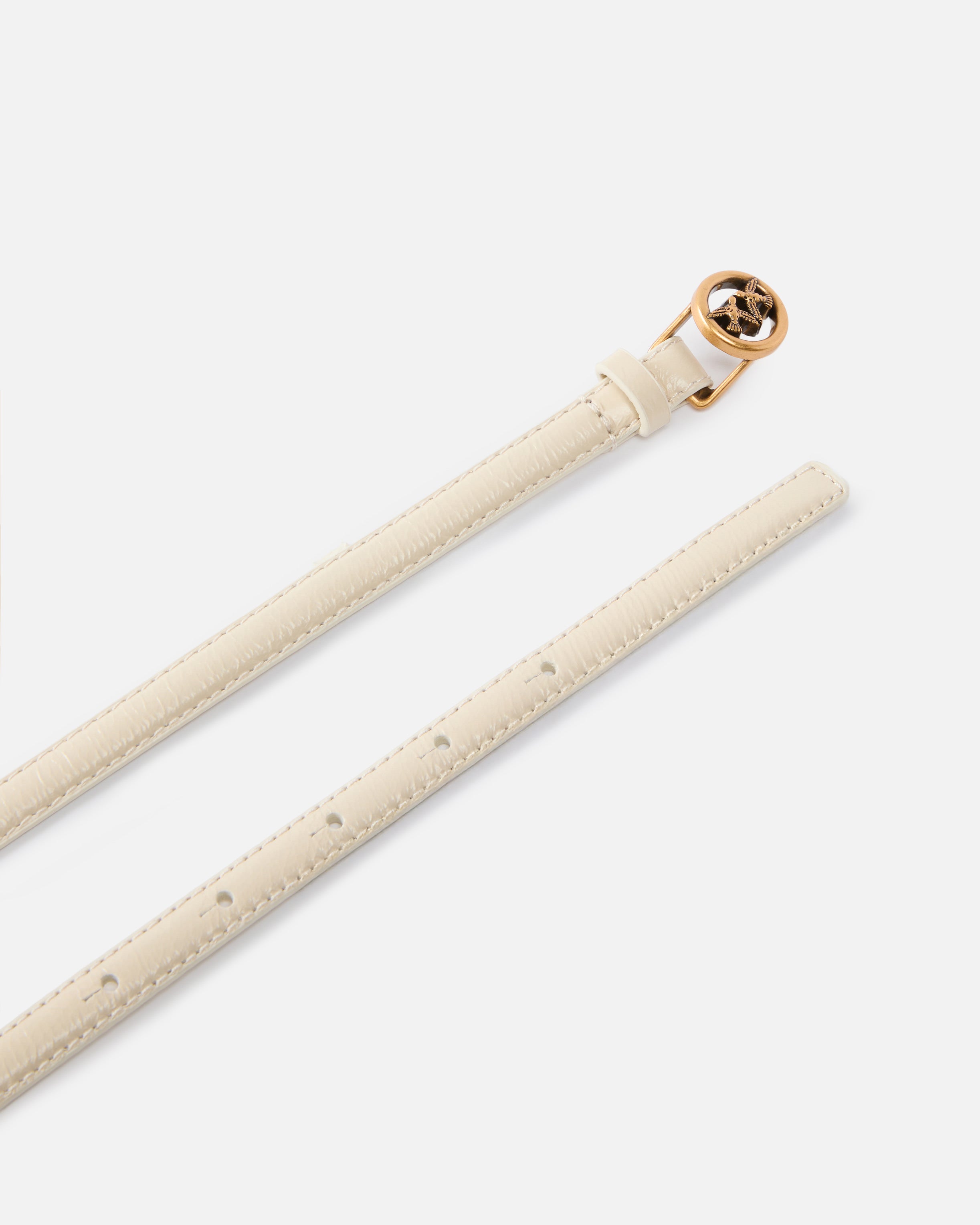 Glossy thin leather belt, 1 cm | Pinko