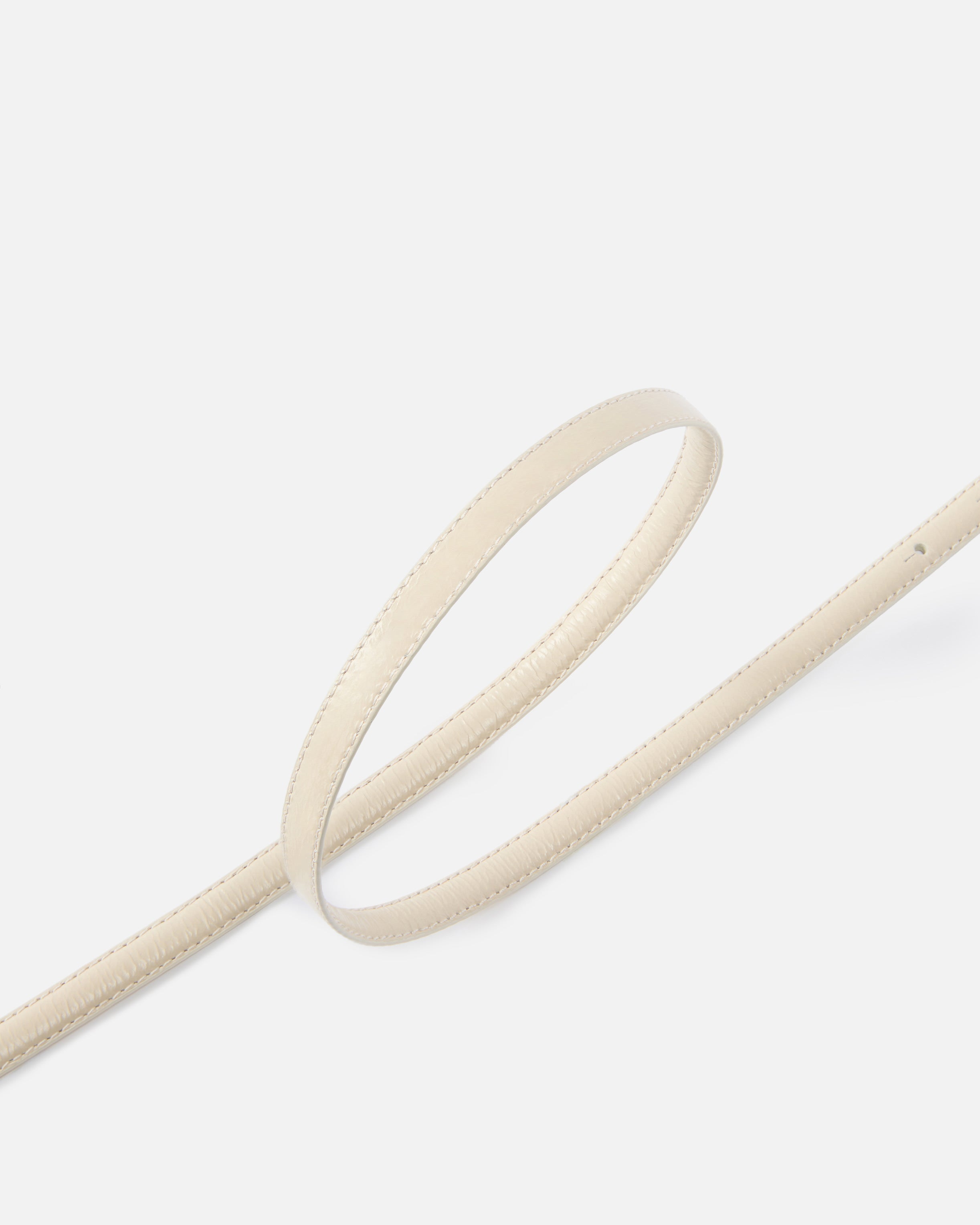 Glossy thin leather belt, 1 cm | Pinko