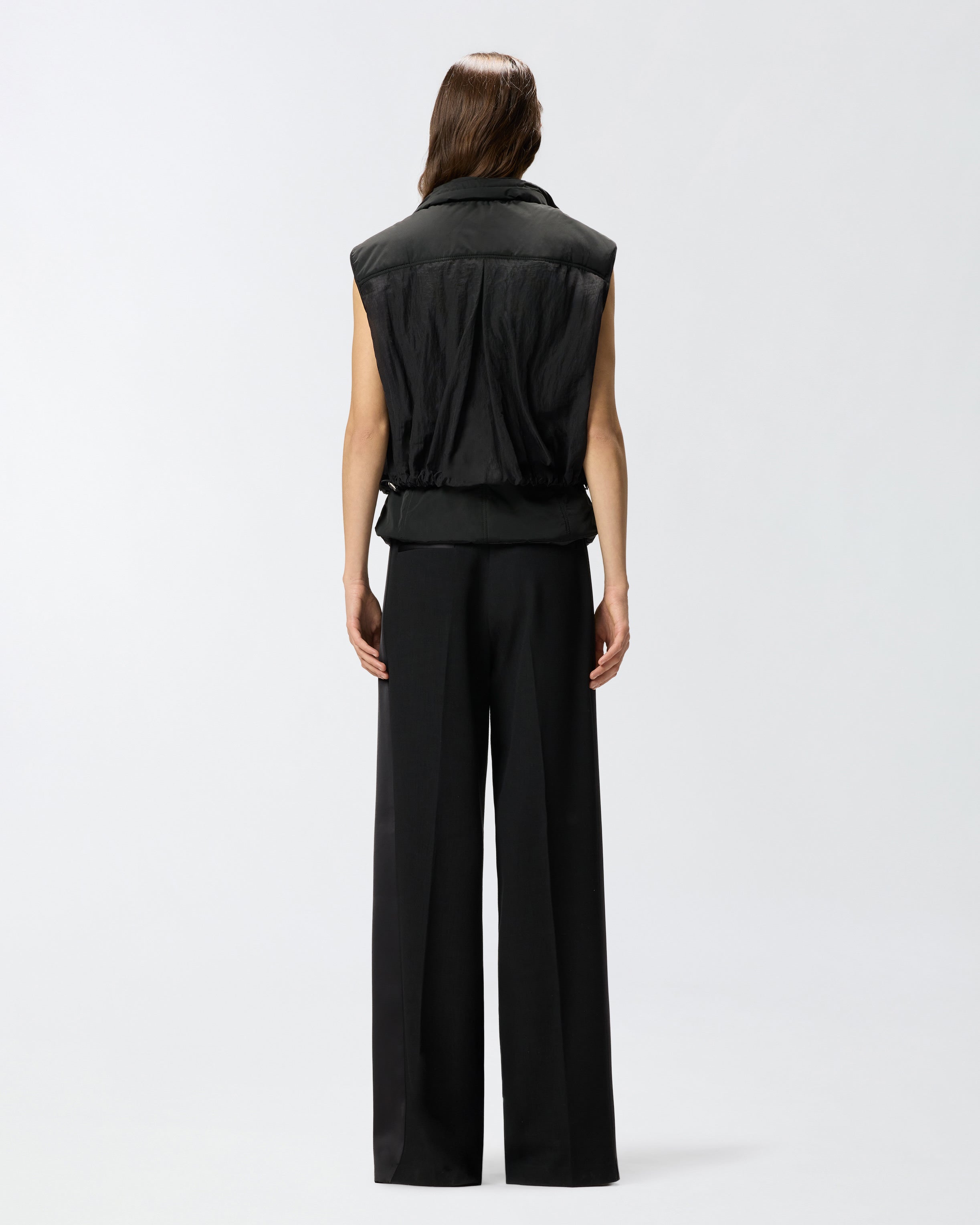 Sleeveless down jacket with drawstring | Pinko